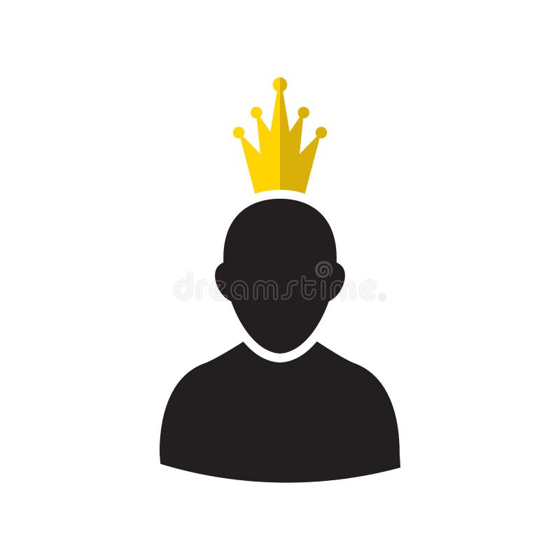 Admin with Gold Crown Icon stock vector. Illustration of coronet ...