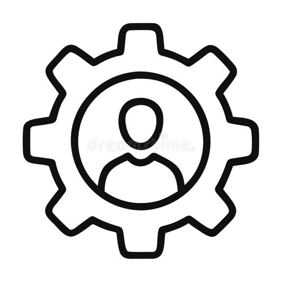 Admin Icon Gear User System Configuration Stock Vector - Illustration ...