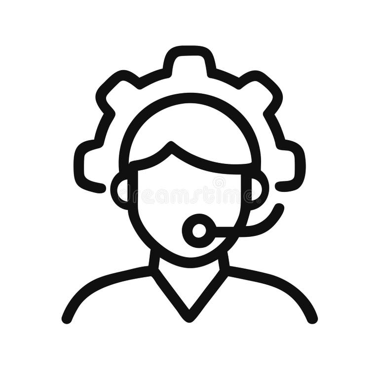 Admin Icon Support Service Settings Management Stock Illustration ...