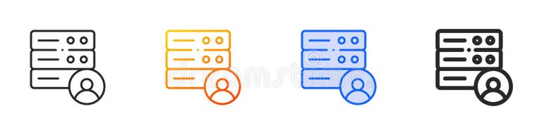 Admin Icon.Thin Linear, Gradient, Blue Stroke and Bold Style Design ...