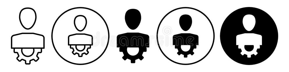 Admin Icon Vector Set Collection for Web Stock Vector - Illustration of ...