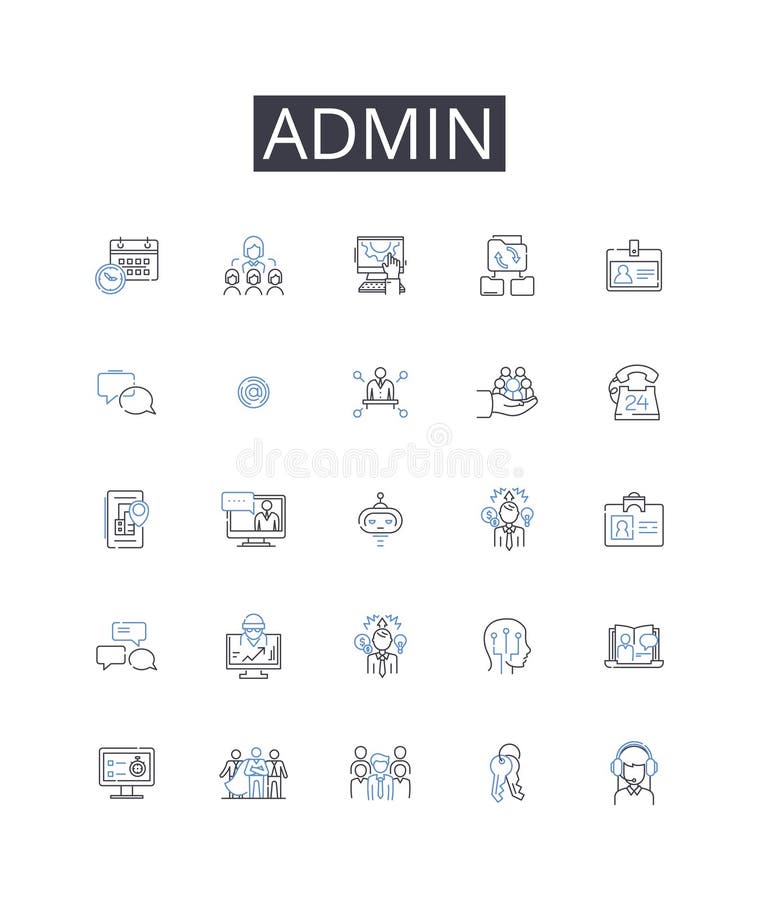 Admin Line Icons Collection. Innovation, Strategy, Risk-taking ...