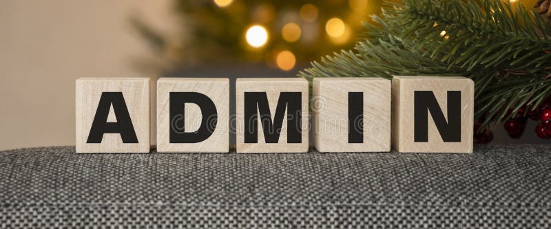 Admin Login Sign Made of Wood Stock Photo - Image of educational, wood ...