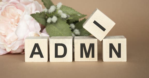 Admin Login Sign Made of Wood Stock Photo - Image of support ...