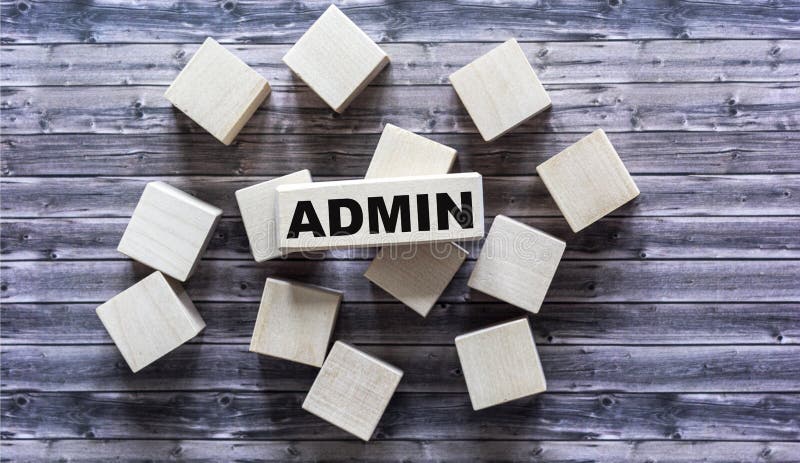 Admin Login Sign Made of Wood Stock Photo - Image of security ...