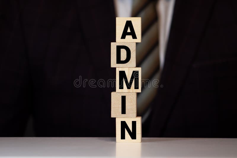 Admin Login Sign Made of Wood on a Table Stock Photo - Image of ...
