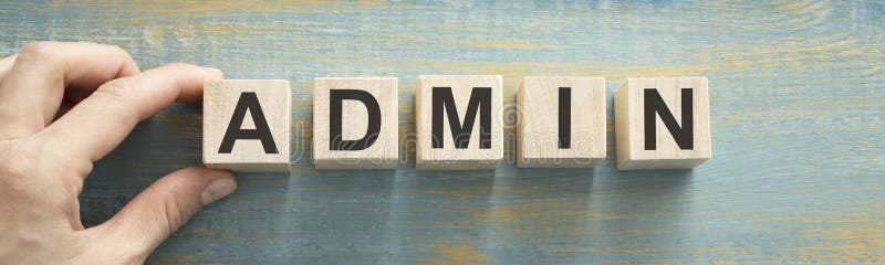 Admin Login Sign Made of Wood on a Wooden Stock Photo - Image of ...