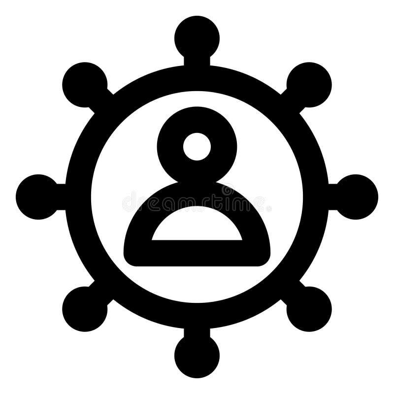 Admin Network, Personnel Connection Bold Outline Vector Icon Which Can ...