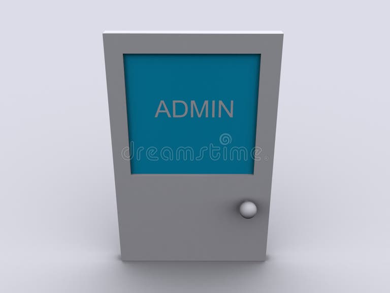 Admin office door stock illustration. Illustration of drawing - 13293149