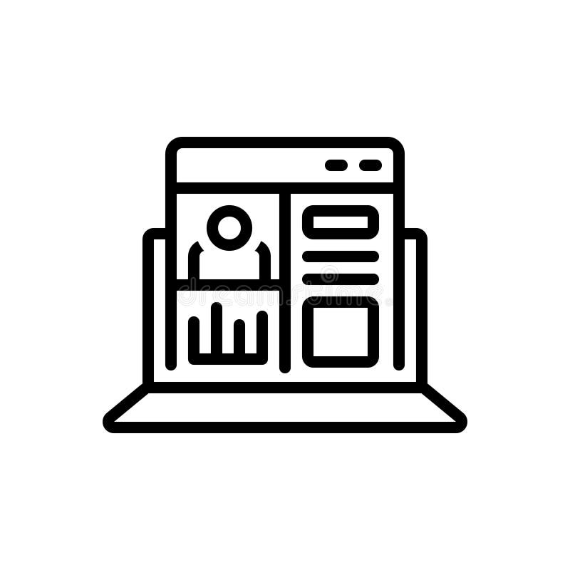 Black Line Icon for Admin Panel, Configure and Preferences Stock ...