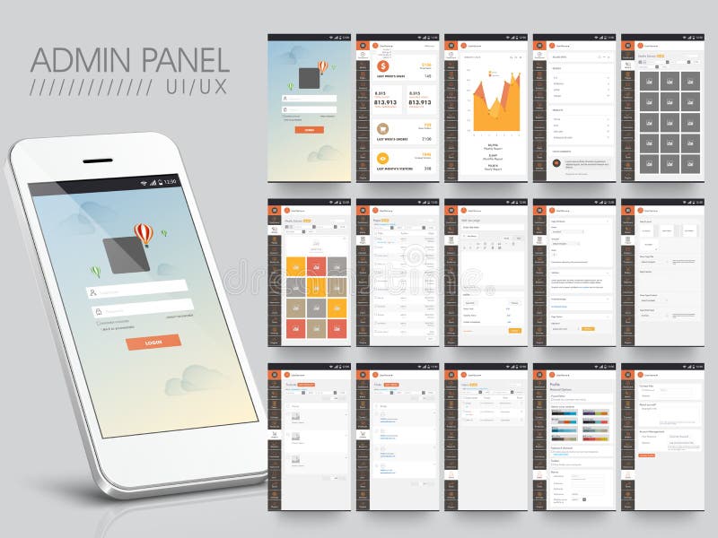 Admin Panel User Interface Layout. Stock Illustration - Illustration of ... Admin Panel User Interface Layout. Stock Illustration - Illustration of ...