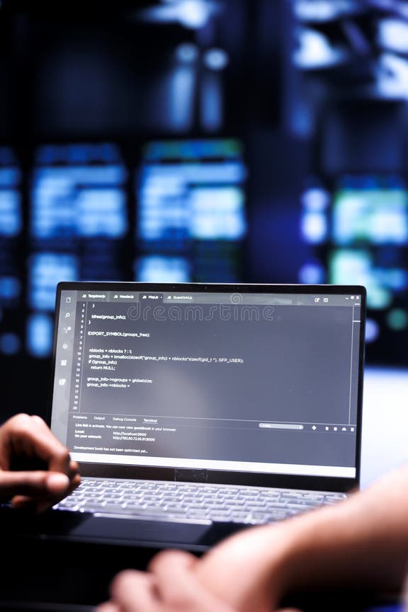 Admins Writing Code in Data Center Stock Image - Image of server, script: 297568281