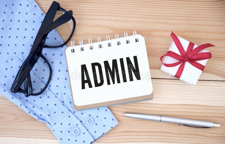 Admin Text on Notepad - Administration Binder Stock Image - Image of ...