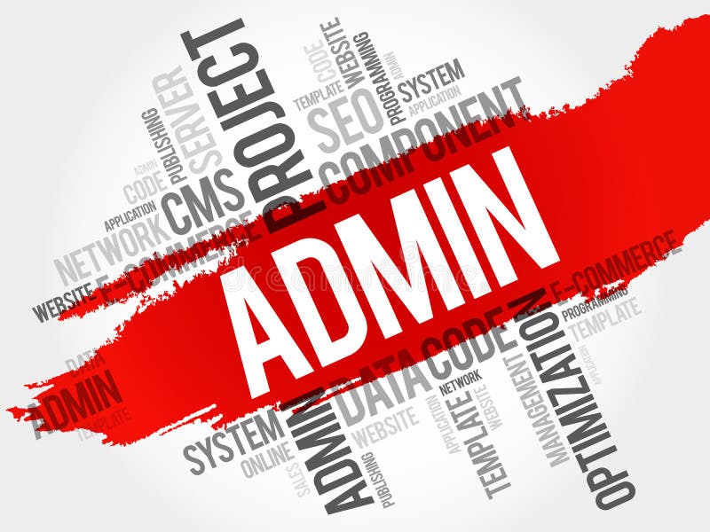 Admin Word Written On Wood Cube With Blu Background Stock Image - Image ...