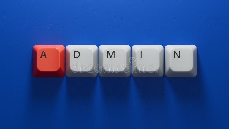 Admin Word in Computer Keyboard Keys.close Up of Computer Keyboard Keys ...