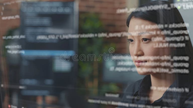 It Admin Writes Script Code with AR Stock Image - Image of innovation ...