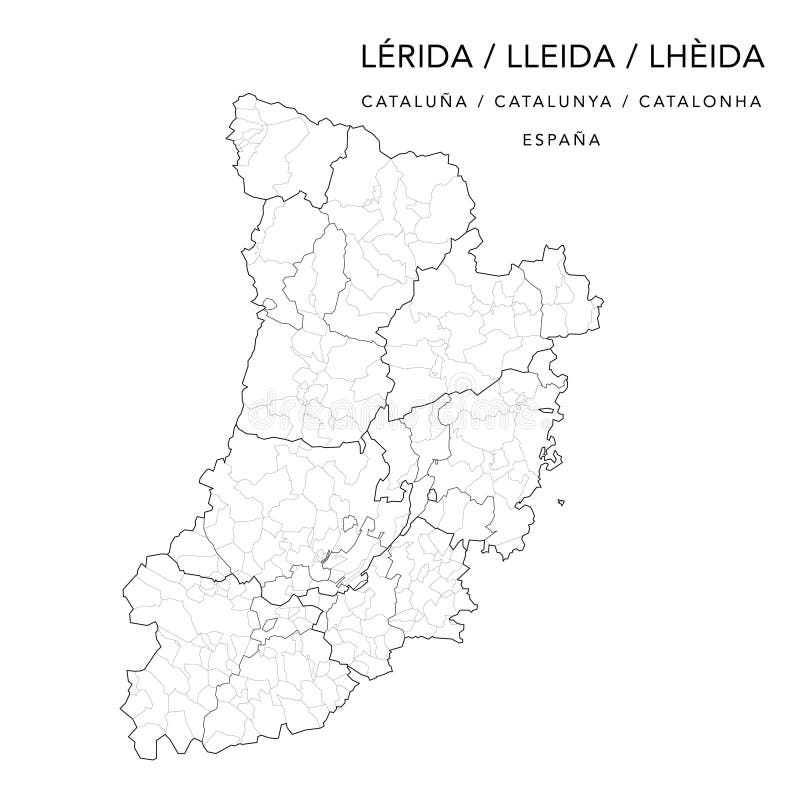 Administrative Map of the Province of Lleida As of 2022 - Spain ...