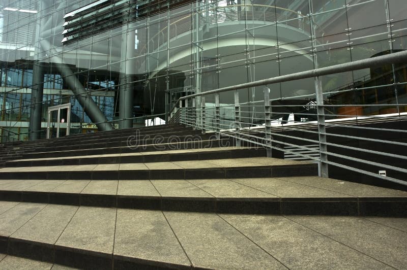Administration Building with a Front of Glass Stock Image - Image of ...
