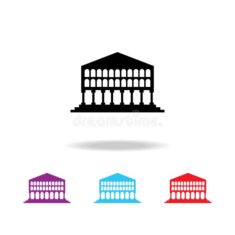 Administration Building Icon. Elements of Building in Multi Colored ...