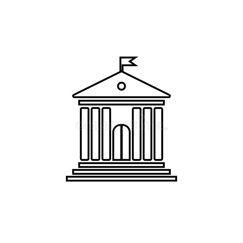 Administration Building with Pillars Stock Vector - Illustration of ...