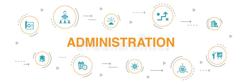 Administration Infographic 10 Steps Stock Vector - Illustration of ...