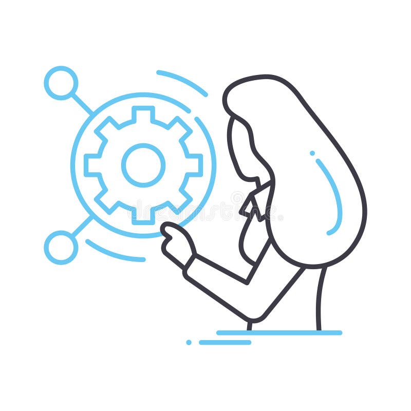 Administration Line Icon, Outline Symbol, Vector Illustration, Concept ...