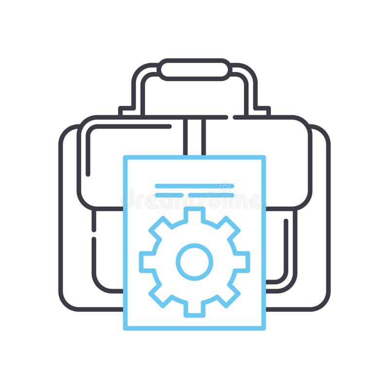 Administration Management Line Icon, Outline Symbol, Vector ...