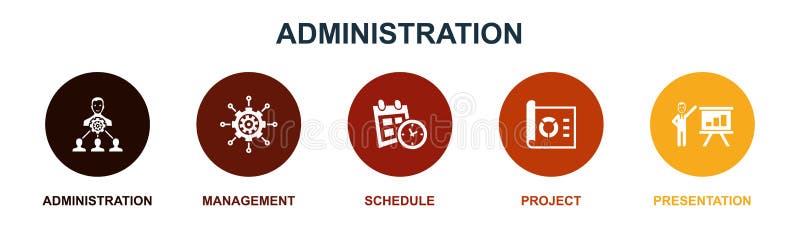 Administration, Management, Schedule Stock Vector - Illustration of ...