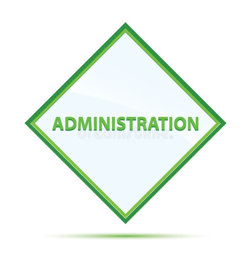 Administration Modern Abstract Green Diamond Button Stock Illustration ...
