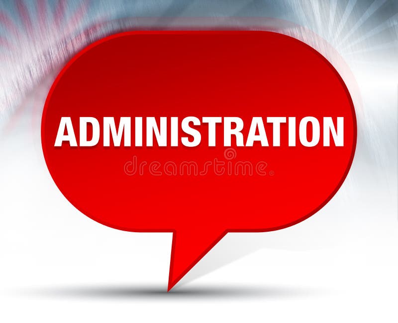 Administration Red Bubble Background Stock Illustration - Illustration ...