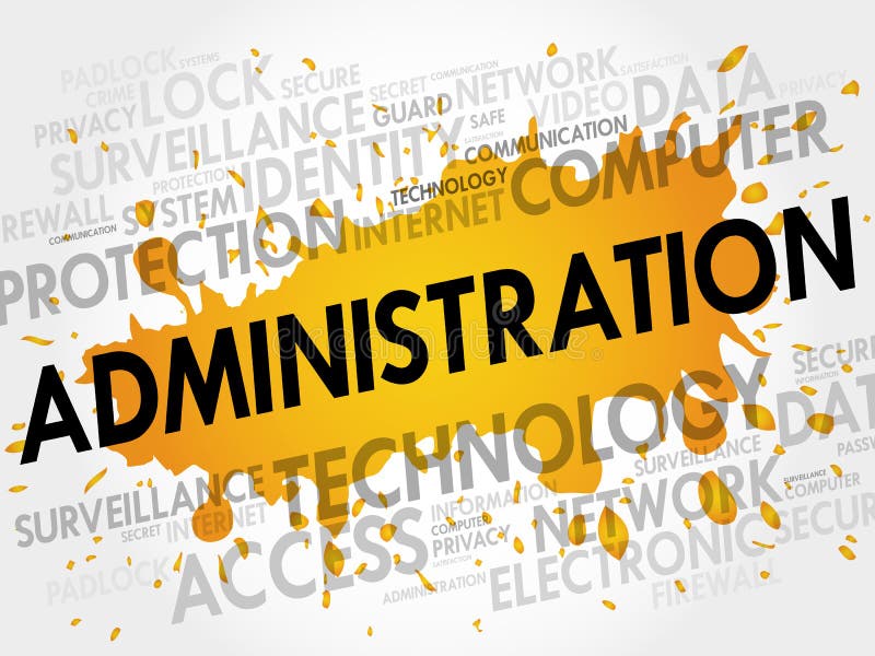 ADMINISTRATION word cloud stock illustration. Illustration of ...