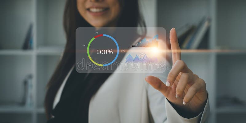 Administration Working and Analytics Big Data Visual on Screen at ...