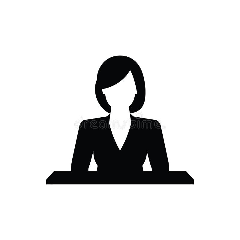 Administrative Assistant Icon Stock Vector - Illustration of entry ...