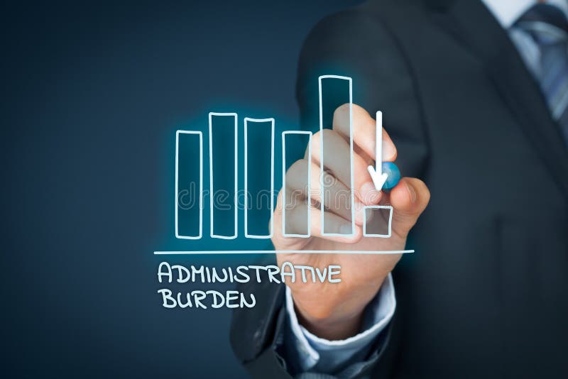 Administrative Burden Reduction Stock Photo - Image of blue ...