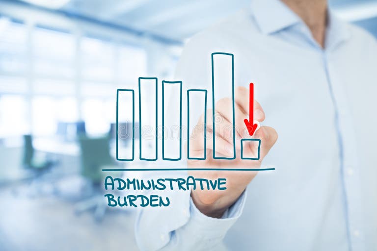 Administrative Burden Reduction Stock Photo - Image of blue ...