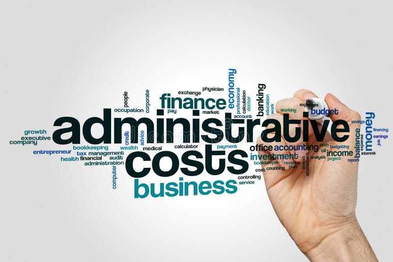 Administrative Costs Word Cloud Concept on Grey Background Stock Image ...