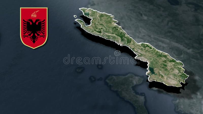 Vlore - Physical Map of the Globe Animation Map Stock Video - Video of ...