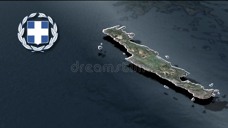 Crete - Physical Map of the Globe Animation Map Stock Footage - Video ...
