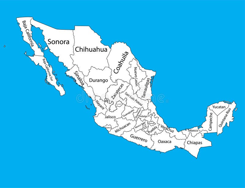 Administrative Divisions of Mexico Counties, Separated Provinces ...