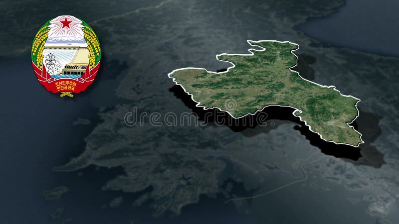 North Hwanghae - Physical Map of the Globe Animation Map Stock Footage ...