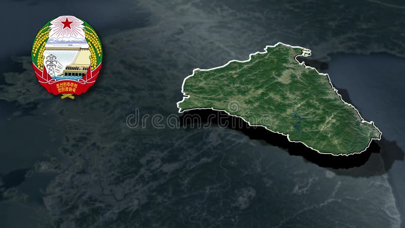 Kangwon - Physical Map of the Globe Animation Map Stock Video - Video ...