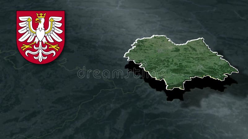 Lesser Poland - Physical Map of the Globe Animation Map Stock Video ...