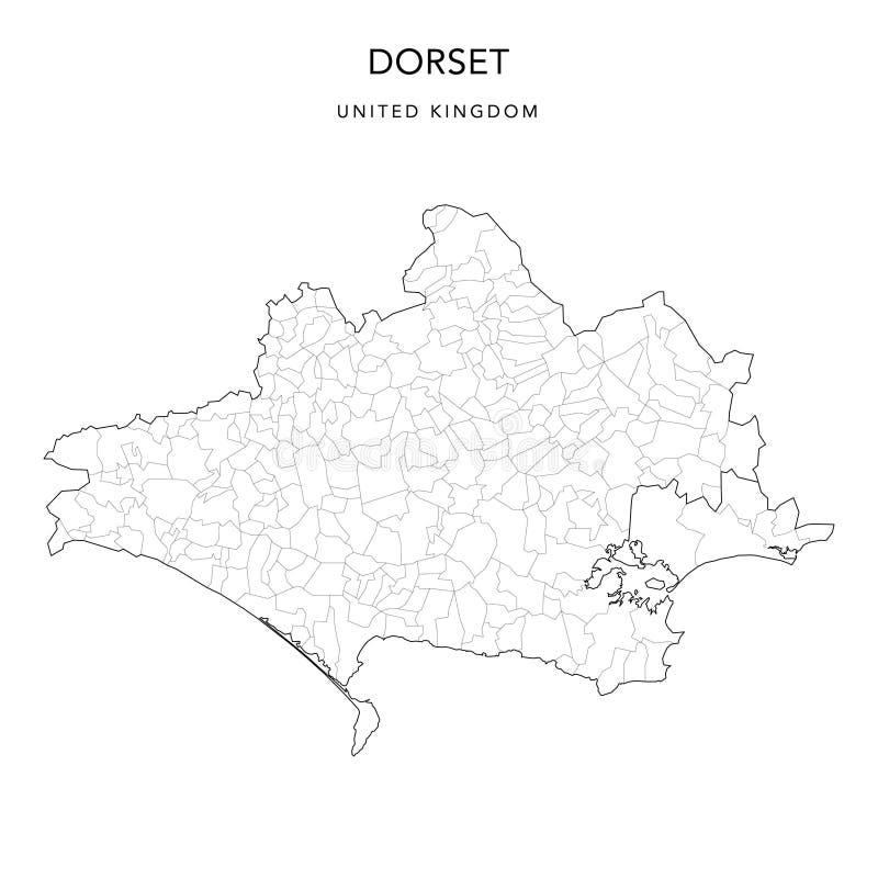 Administrative Map of Dorset As of 2022 - Vector Illustration Stock ...