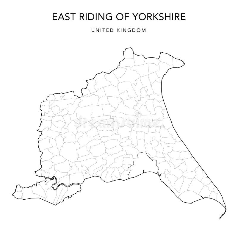 Administrative Map of East Riding of Yorkshire As of 2022 - Vector ... Administrative Map of East Riding of Yorkshire As of 2022 - Vector ...