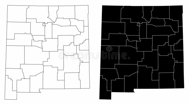 New Mexico Administrative Maps Stock Vector - Illustration of location ...