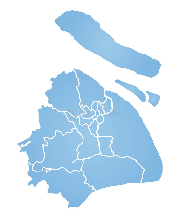 Map of Shanghai stock illustration. Illustration of blue - 114246418