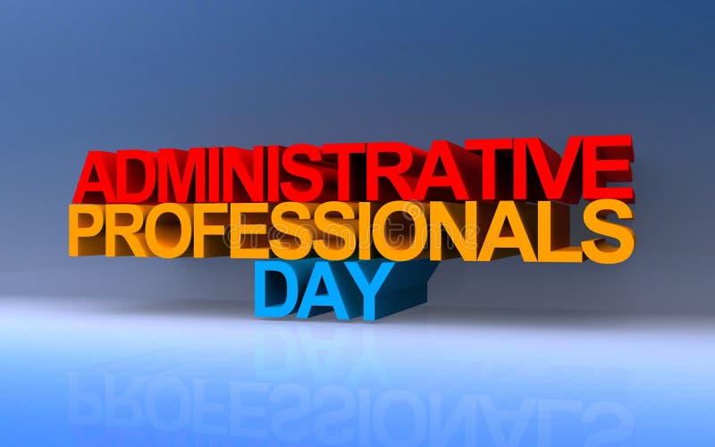 Administrative Professionals Day on Blue Stock Illustration ...
