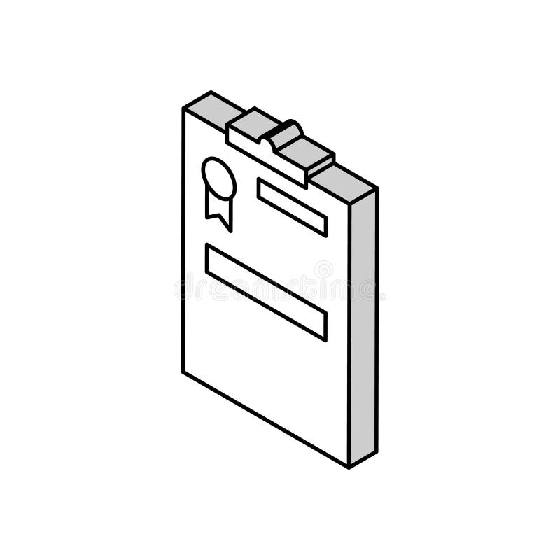 Administrative Report Isometric Icon Vector Illustration Stock Vector ...