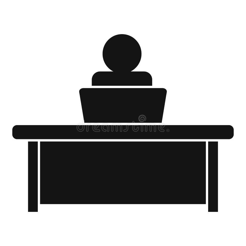 Administrator Desktop Icon, Simple Style Stock Vector - Illustration of ...