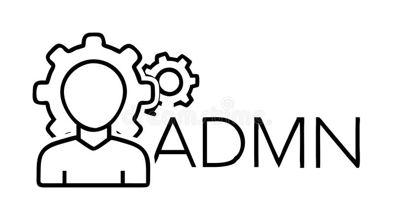 Administrator Gear Icon, for System Management and Settings, Vector ...